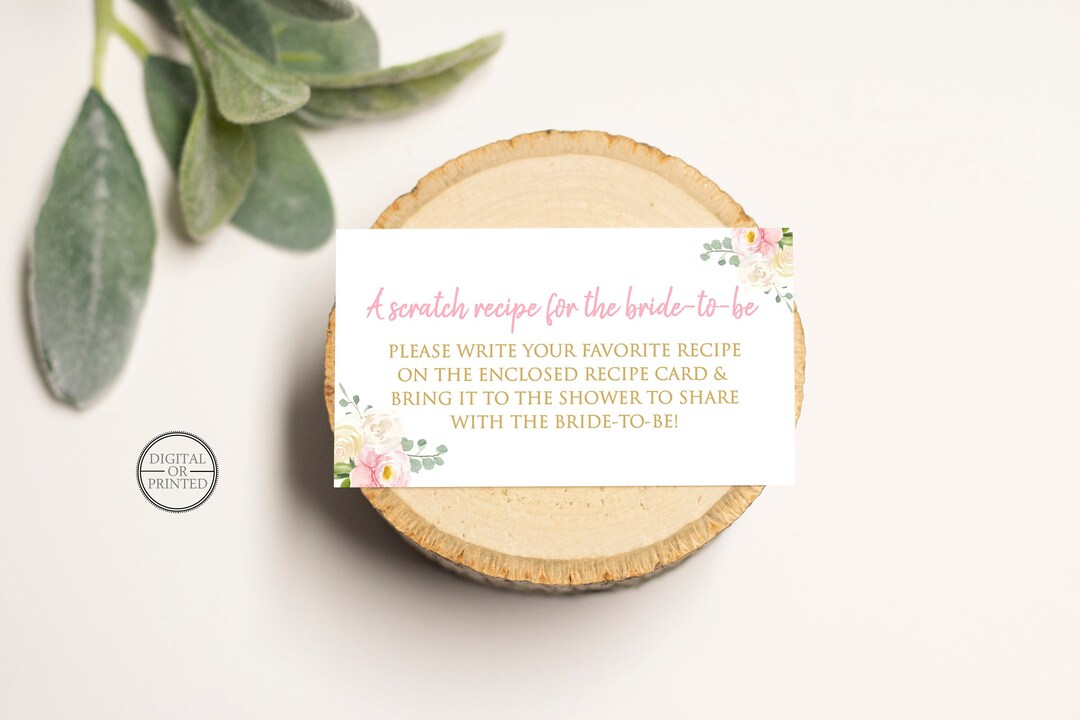 Ice Cream Recipe Request Insert | Instant Editable Digital or Printed ...