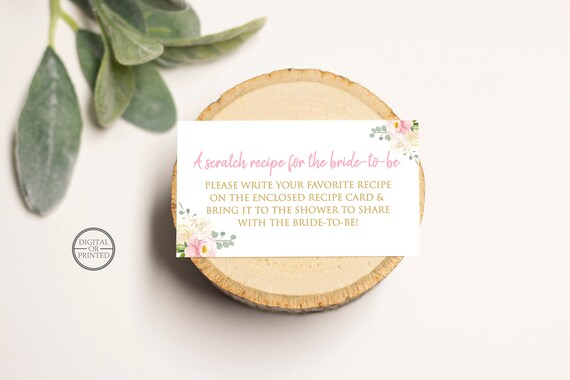 Ice Cream Recipe Request Insert | Instant Editable Digital or Printed ...