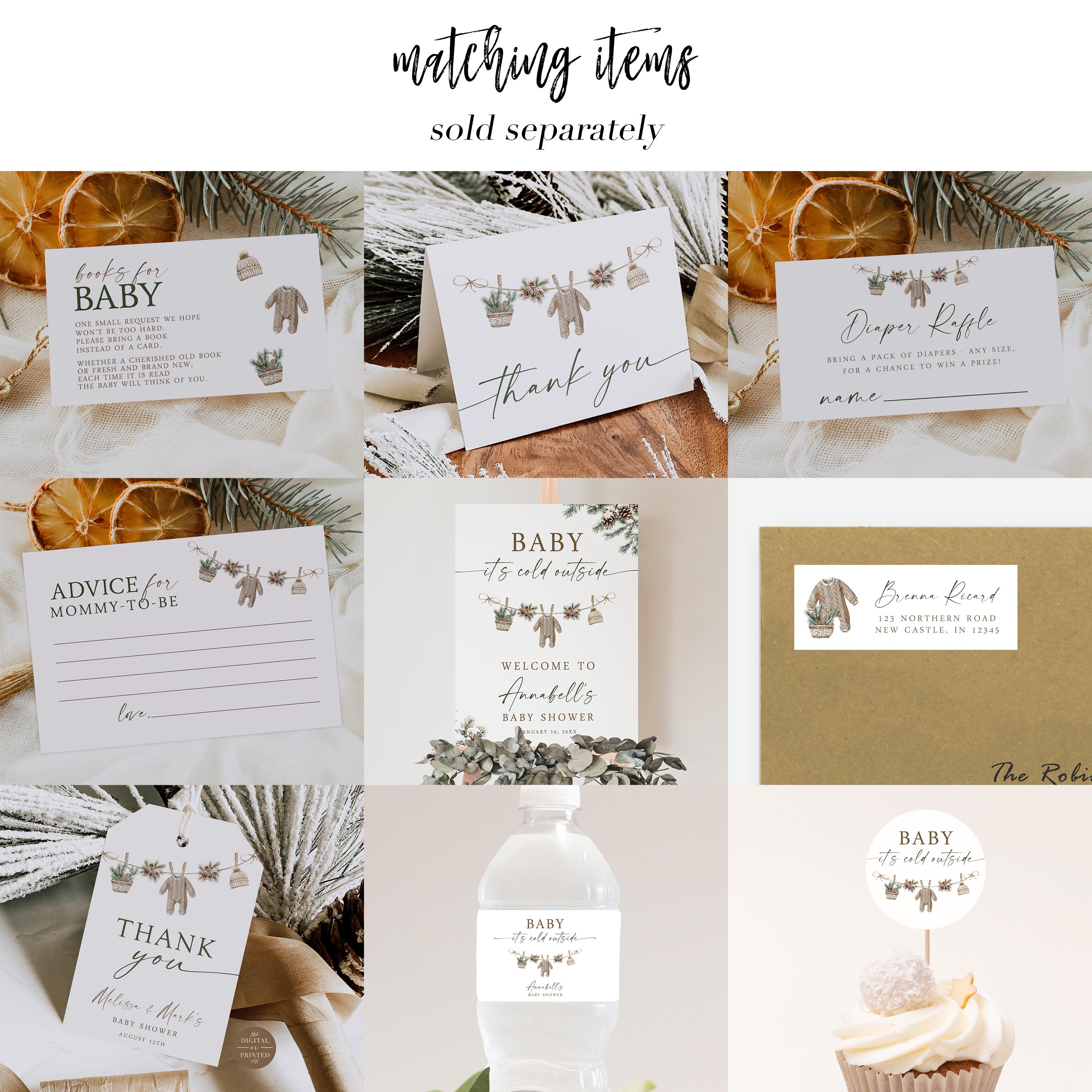 Winter Baby Shower Sign Package, 8x10, Editable Instant Download ...