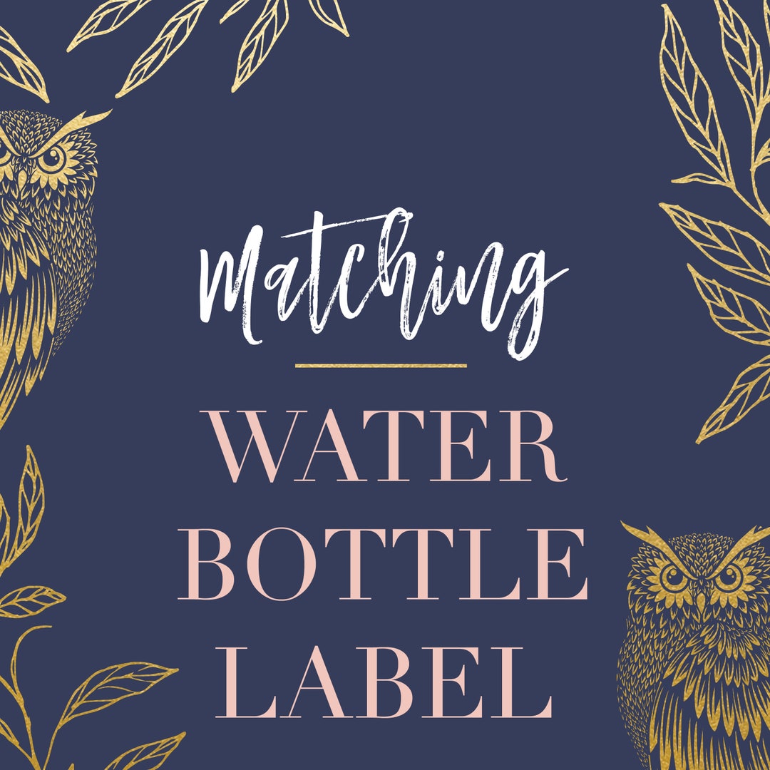 Matching Water Bottle Labels, Matching Party Coordinates, Digital or ...