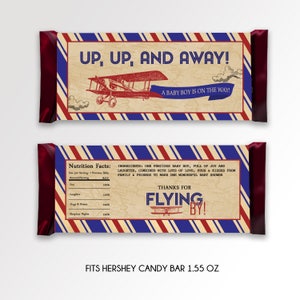 Vintage Airplane Candy Bar Wrappers | Candy Wrappers | Printable Party ...