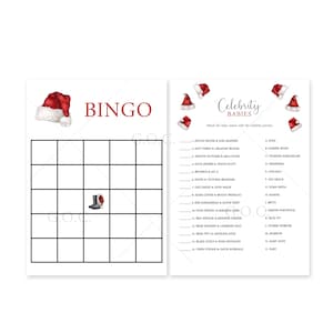 Santa Baby Shower Games Package, Christmas Self Edit Instant Download ...