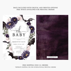 Halloween Baby Shower Invitation, Oh Baby Shower Invite, Vampire Coffin ...