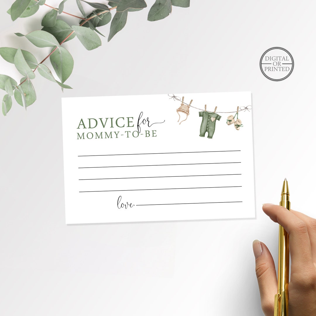 Baby Boy Advice Cards | Boho Baby Clothes Baby Shower Advice Cards ...