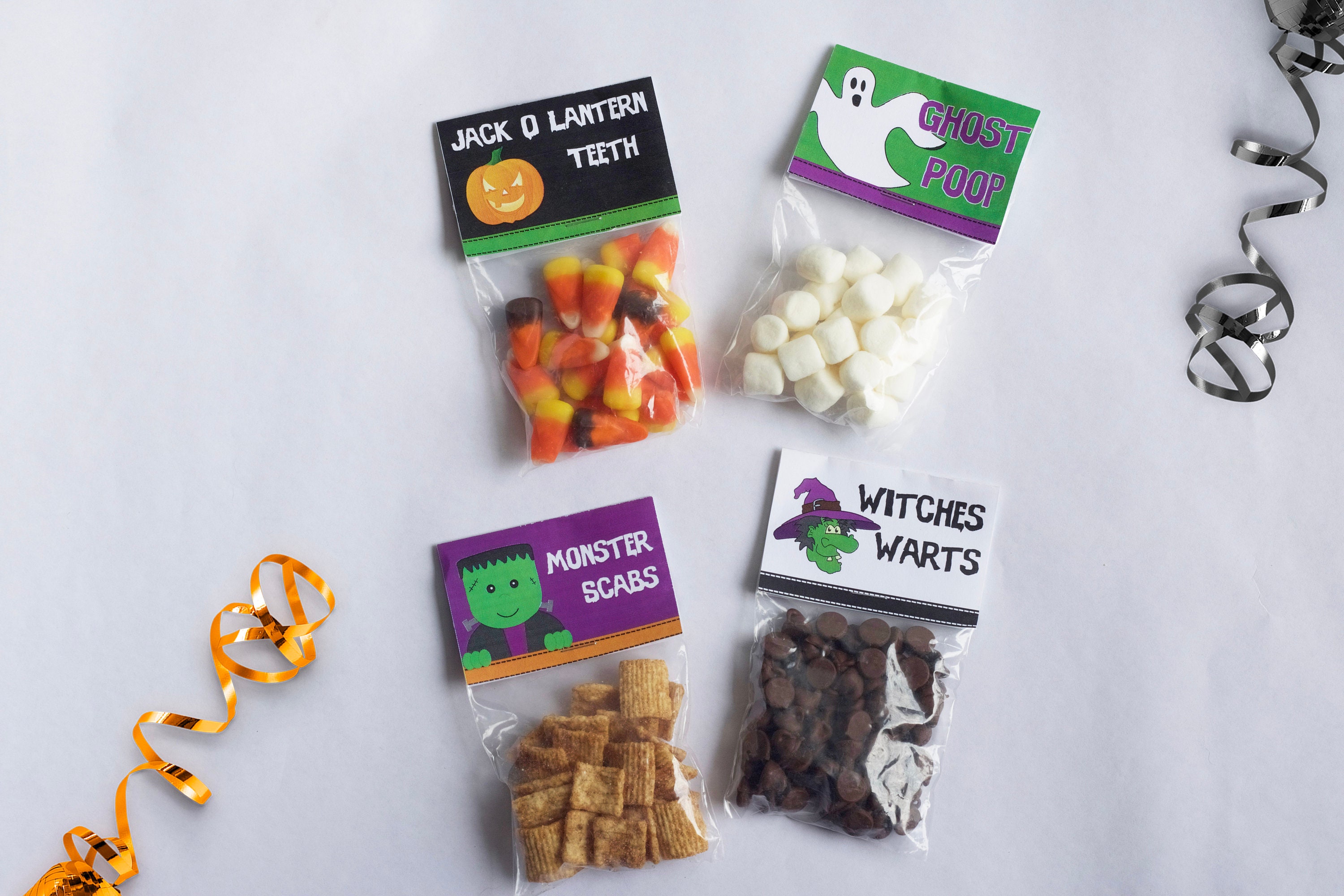 Halloween Treat Bag Topper Halloween Treat Bag Label - Etsy