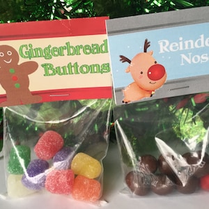 Christmas Treat Bag Topper, Christmas Treat Bag Label, Christmas Class ...