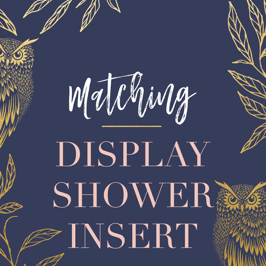 Matching Display Shower Insert Cards | Digital or Printed - Etsy