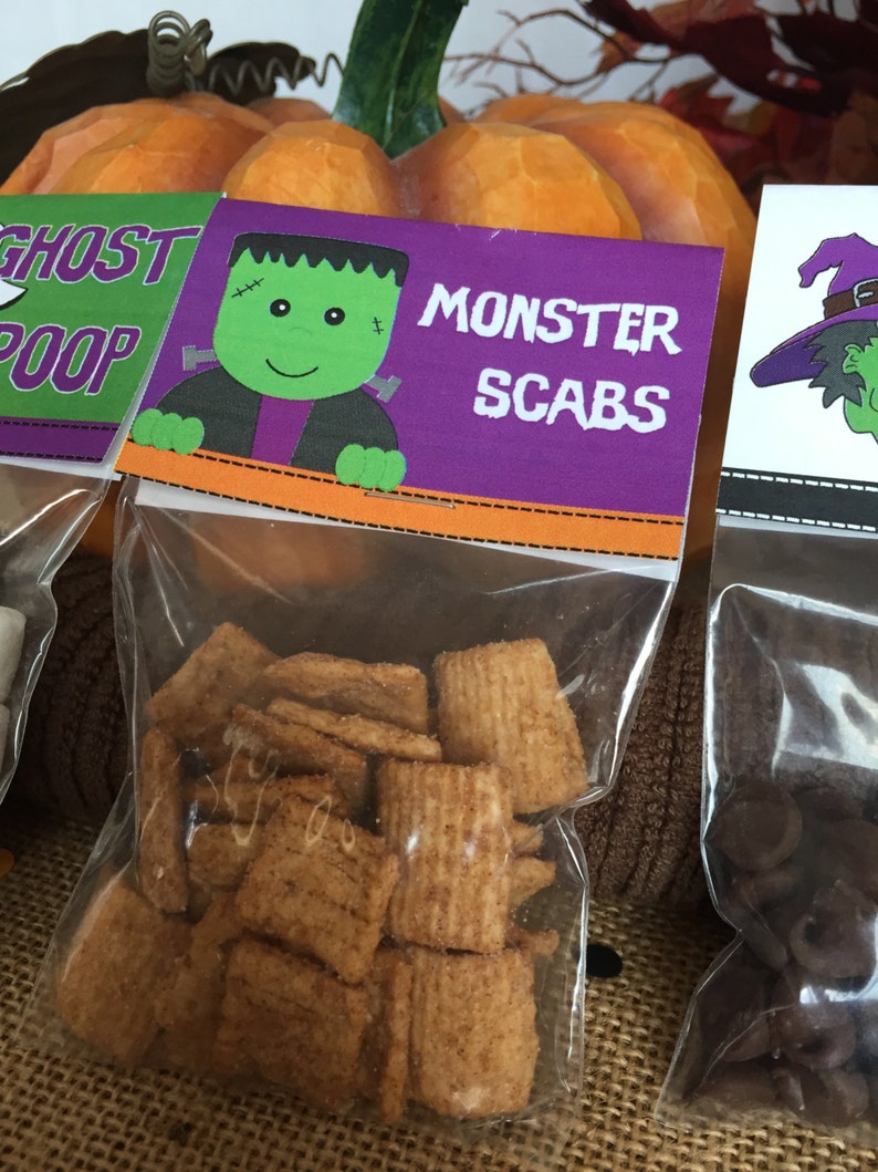 Halloween Treat Bag Topper, Halloween Treat Bag Label, Halloween Class ...