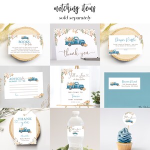 Fall Truck Baby Shower Games Package, Self Edit Instant Download ...