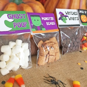 Halloween Treat Bag Topper, Halloween Treat Bag Label, Halloween Class ...
