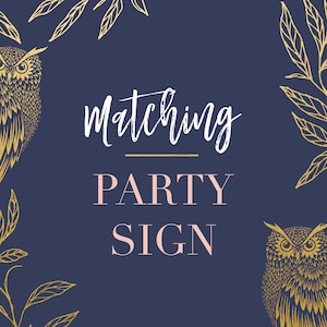 Matching Party Sign, Customized Party Sign, Printable Party Supplies - Etsy