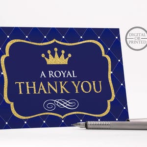 Prince Thank You Cards | Little Prince Baby Shower Thank You Card ...