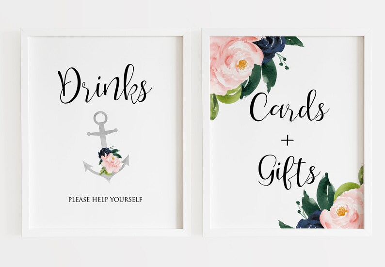 Instant Download Nautical Bridal Shower Sign Package - Etsy