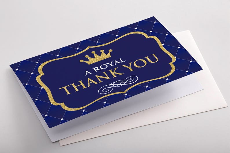 Prince Thank You Cards Little Prince Baby Shower Thank You - Etsy