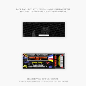 Arcade Invitation | Arcade Birthday Invitations | Game Birthday ...