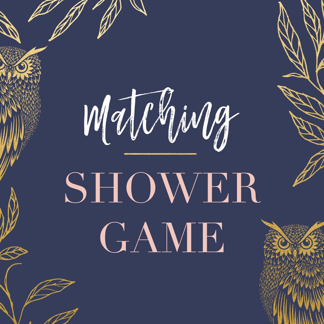 Matching Baby or Bridal Shower Game - Digital or Printed - Etsy