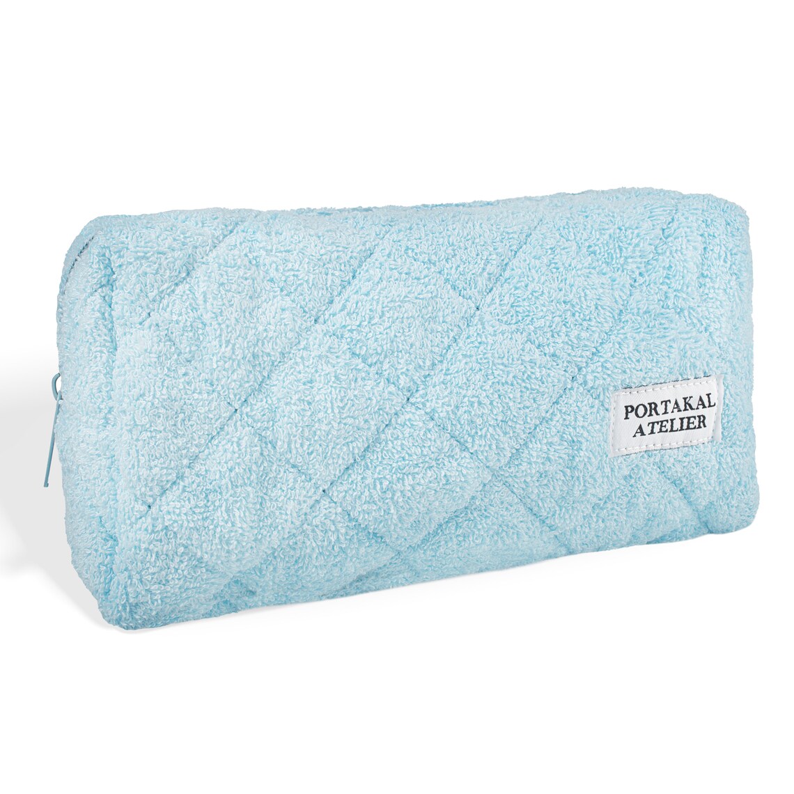 Terry Cloth Cosmetic Bag | Quilted Makeup Bag | Makeup Bag | Pink, Blue ...