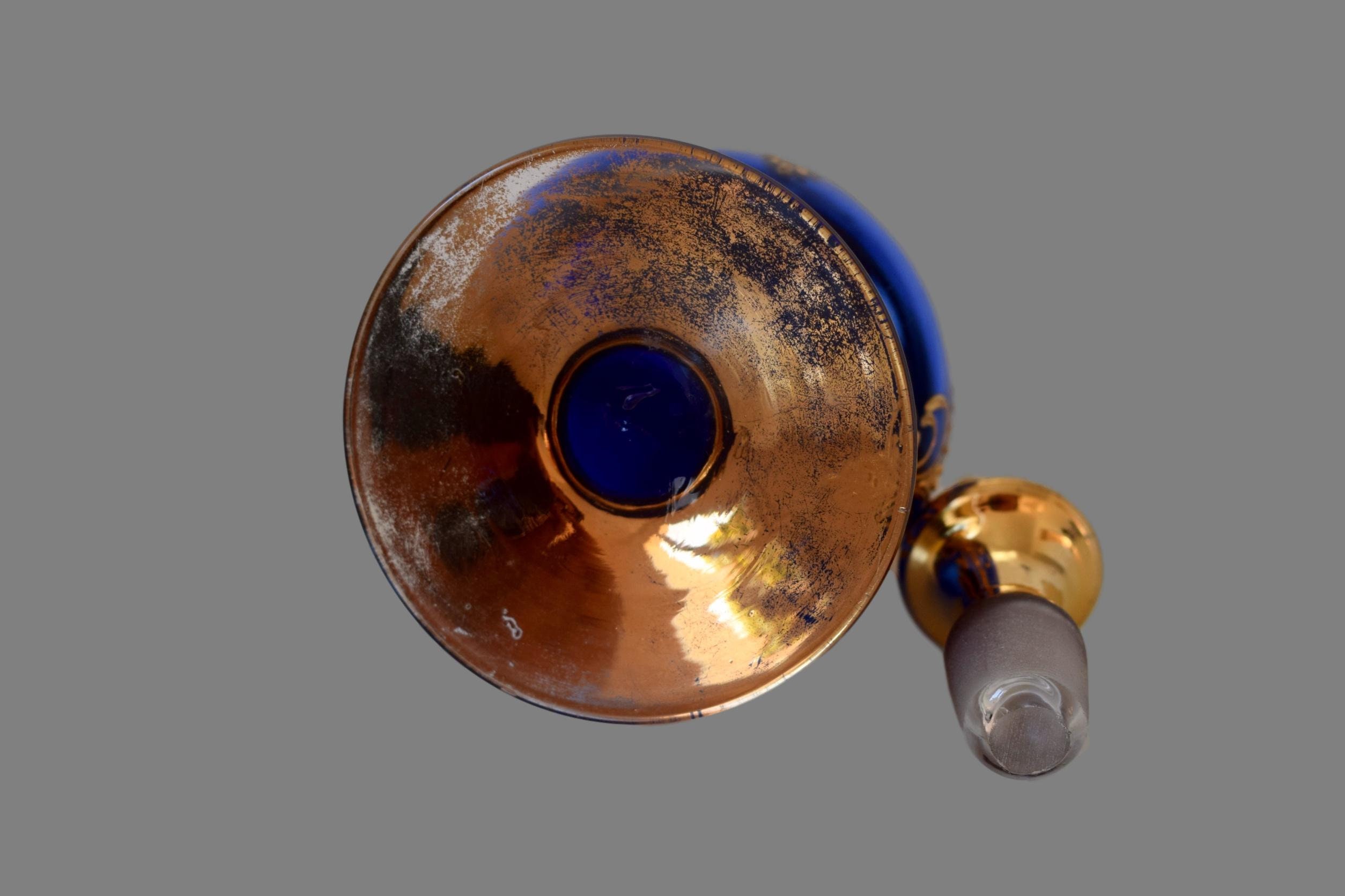 Vintage Murano Gold & Cobalt Blue Venetian Glass Hand Painted - Etsy Vintage Murano Gold & Cobalt Blue Venetian Glass Hand Painted - Etsy