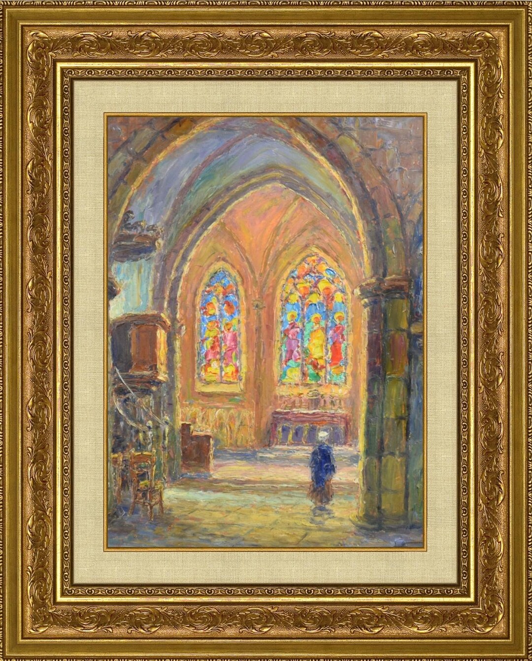 French Antique Oil on Panel Painting Religious Chapel Church - Etsy
