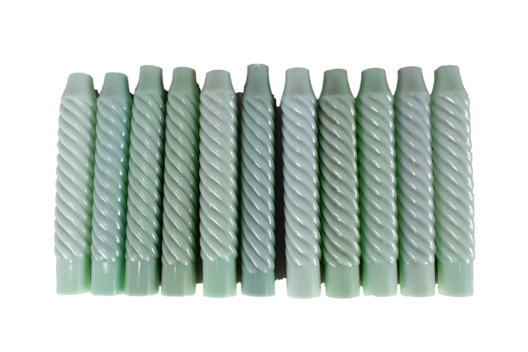 Rare Antique French Set of 10 Chandelier Opaline Twisted False Candle ...