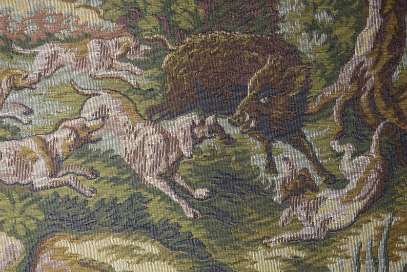 French Vintage Tapestry Hunting Scene - Etsy