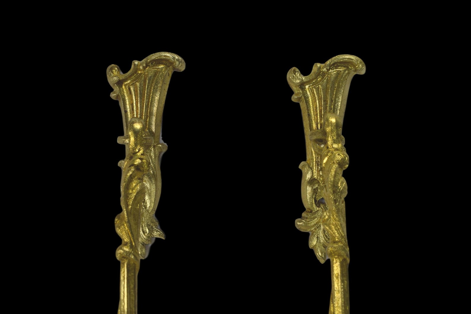 Large Antique French Regency Style Pair of Ormolu Bronze Curtain ...