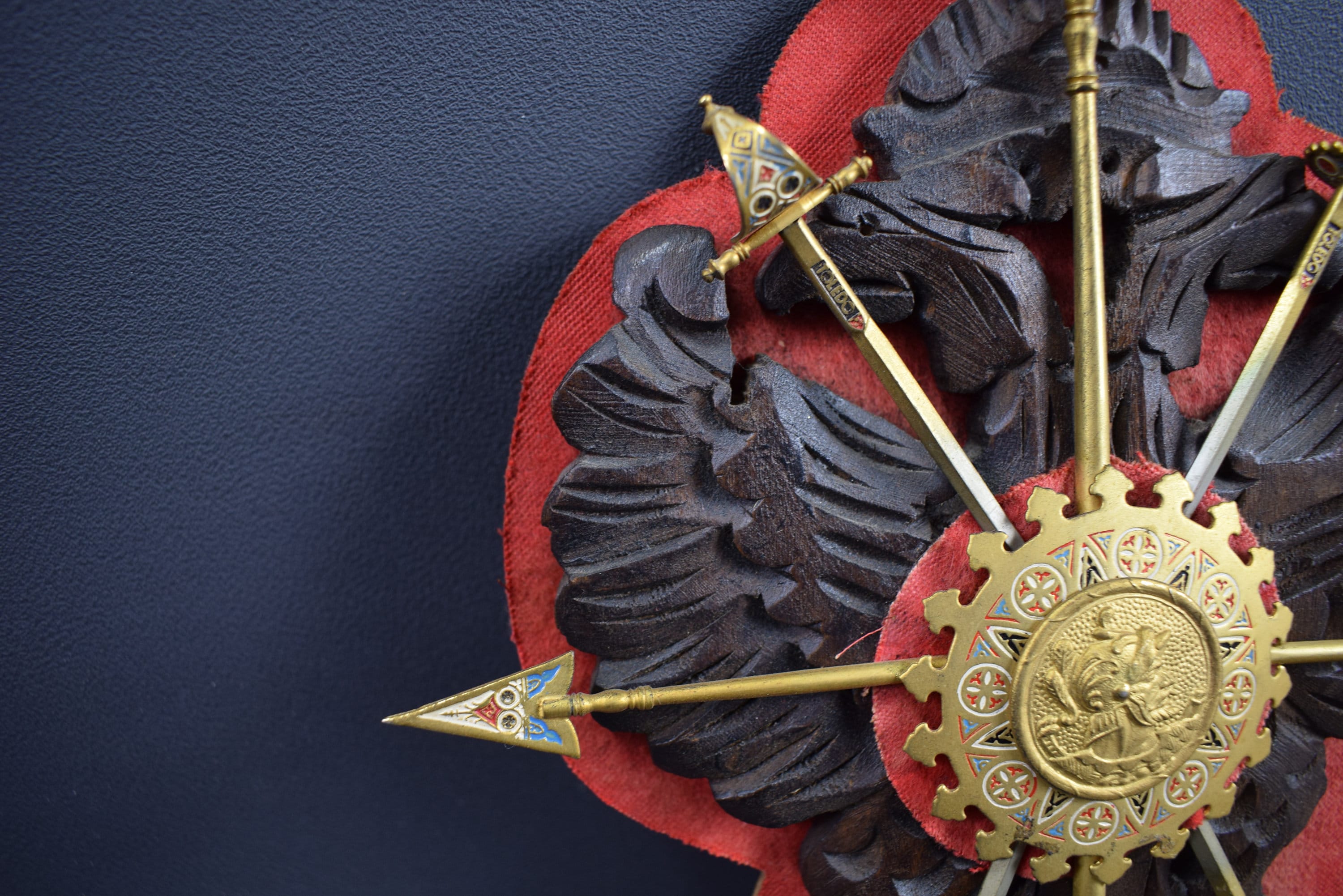 French Vintage Small Coat of Arms Carved Gothic Wood Toledo - Etsy