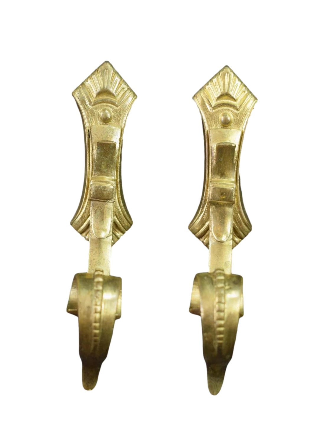 French Art Nouveau Gilded Bronze Tiebacks, Antique Curtain Holders - Etsy