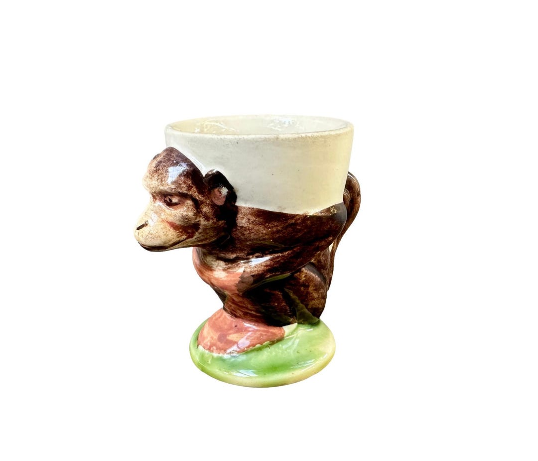 Antique Sarreguemines Faience Monkey Egg Cup – French Kitchen Decor - Etsy