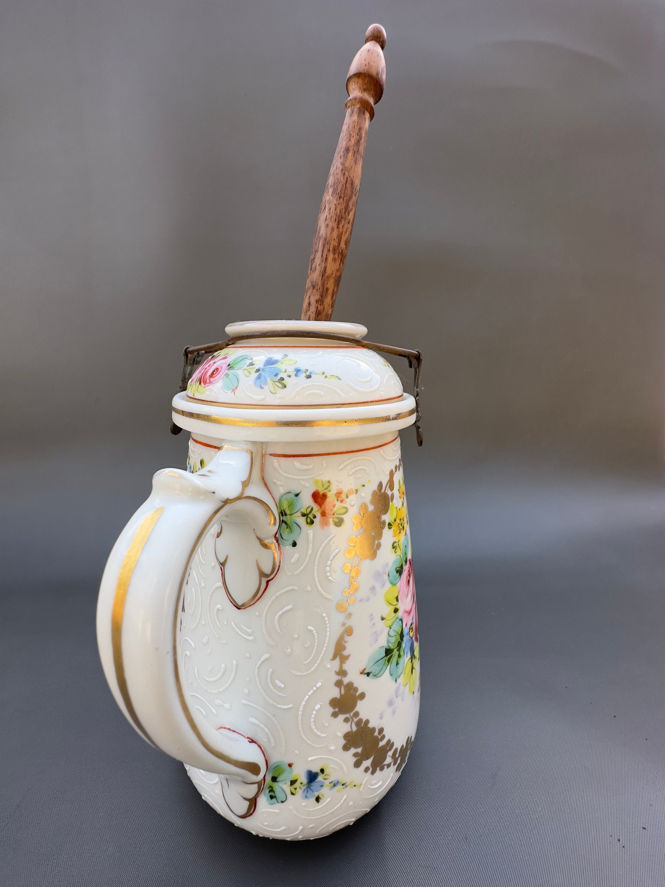 French Antique Porcelain Chocolate Pot 1930 - Etsy