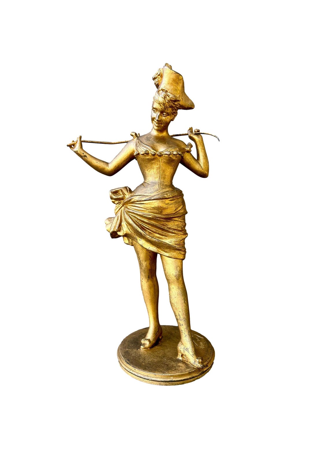 Large Antique Spelter Sculpture “l'Écuyère à La Badine” Van Der ...
