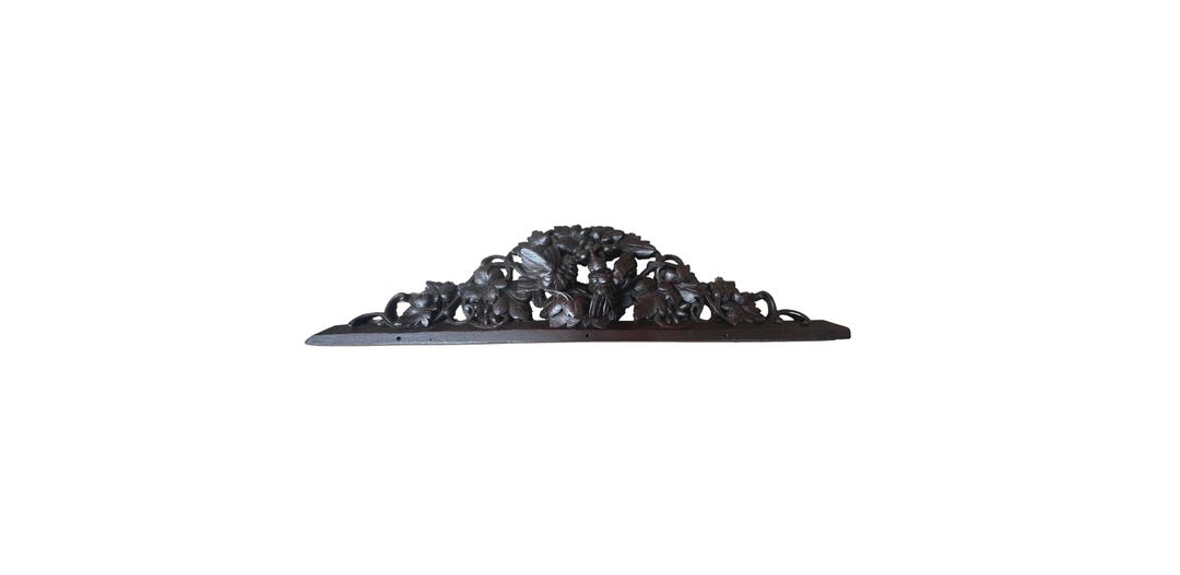 Black Forest French Antique Carved Wood Pediment Bird Vine 19th Gift - Etsy