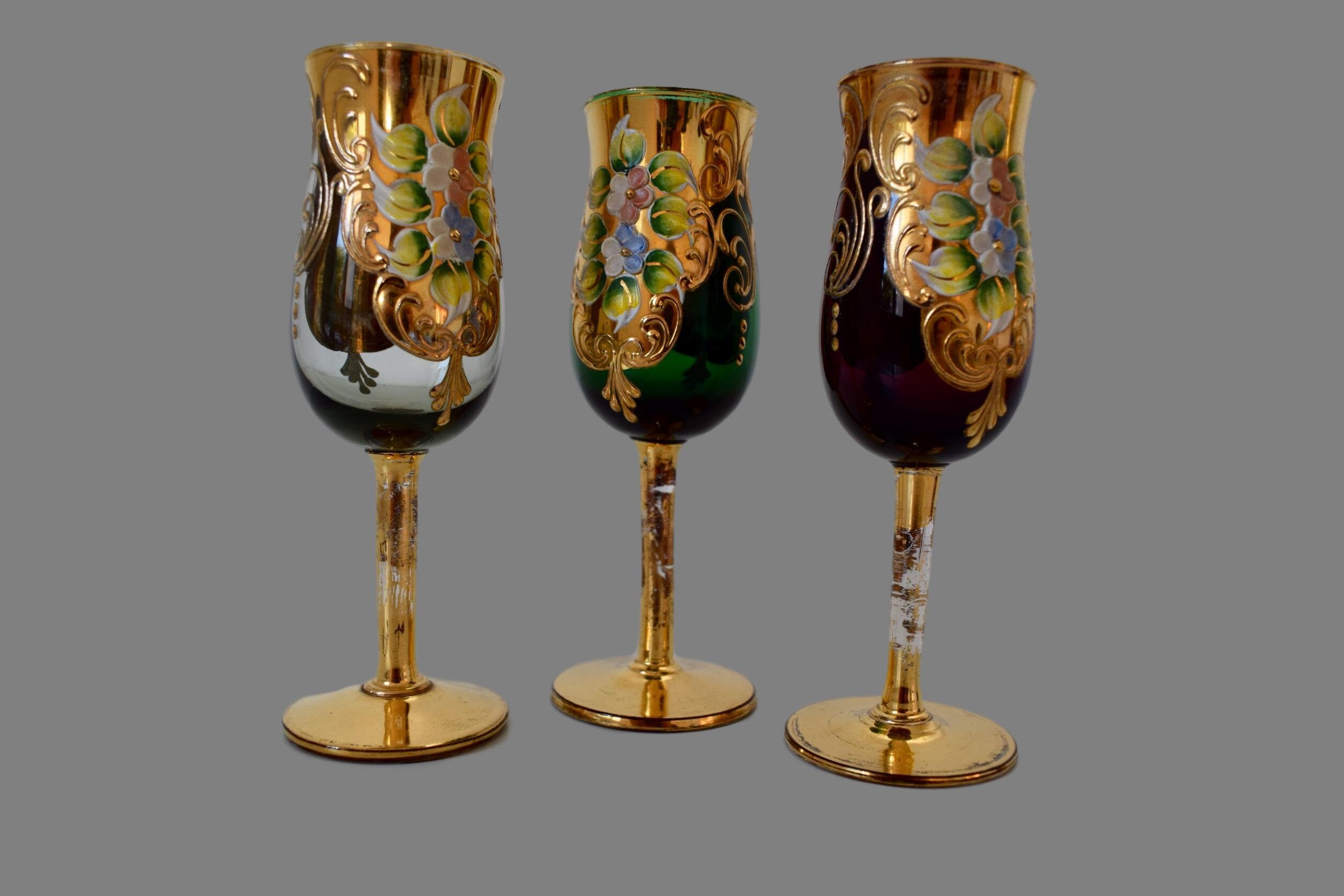 Vintage Murano Gold & Cobalt Blue Venetian Glass Hand Painted - Etsy Vintage Murano Gold & Cobalt Blue Venetian Glass Hand Painted - Etsy