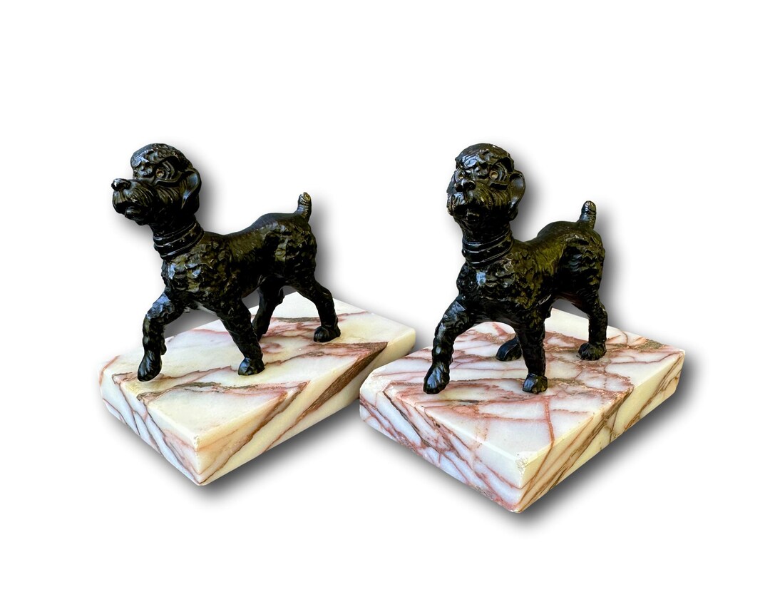 Rare Art Deco Poodle Bookends French Vintage Home Decor Stylish Gift ...