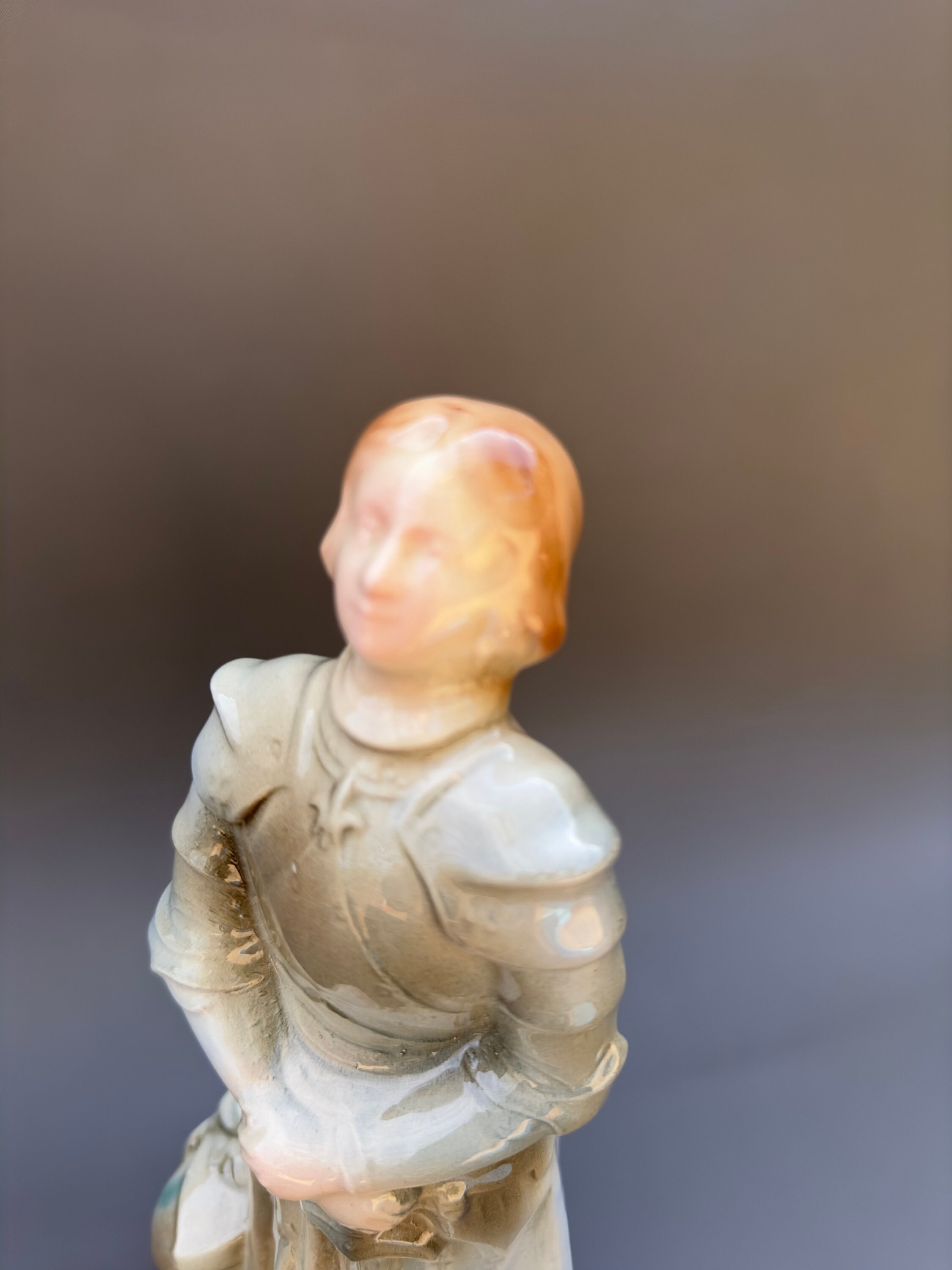 1930's French Antique Statuette of Joan of Arc Majolica - Etsy