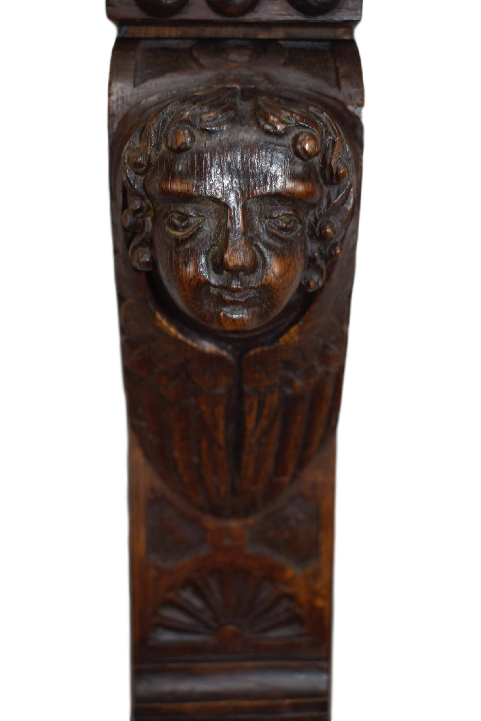 French Architectural Renaissance Style Carved Oak Wood Wall Column - Etsy