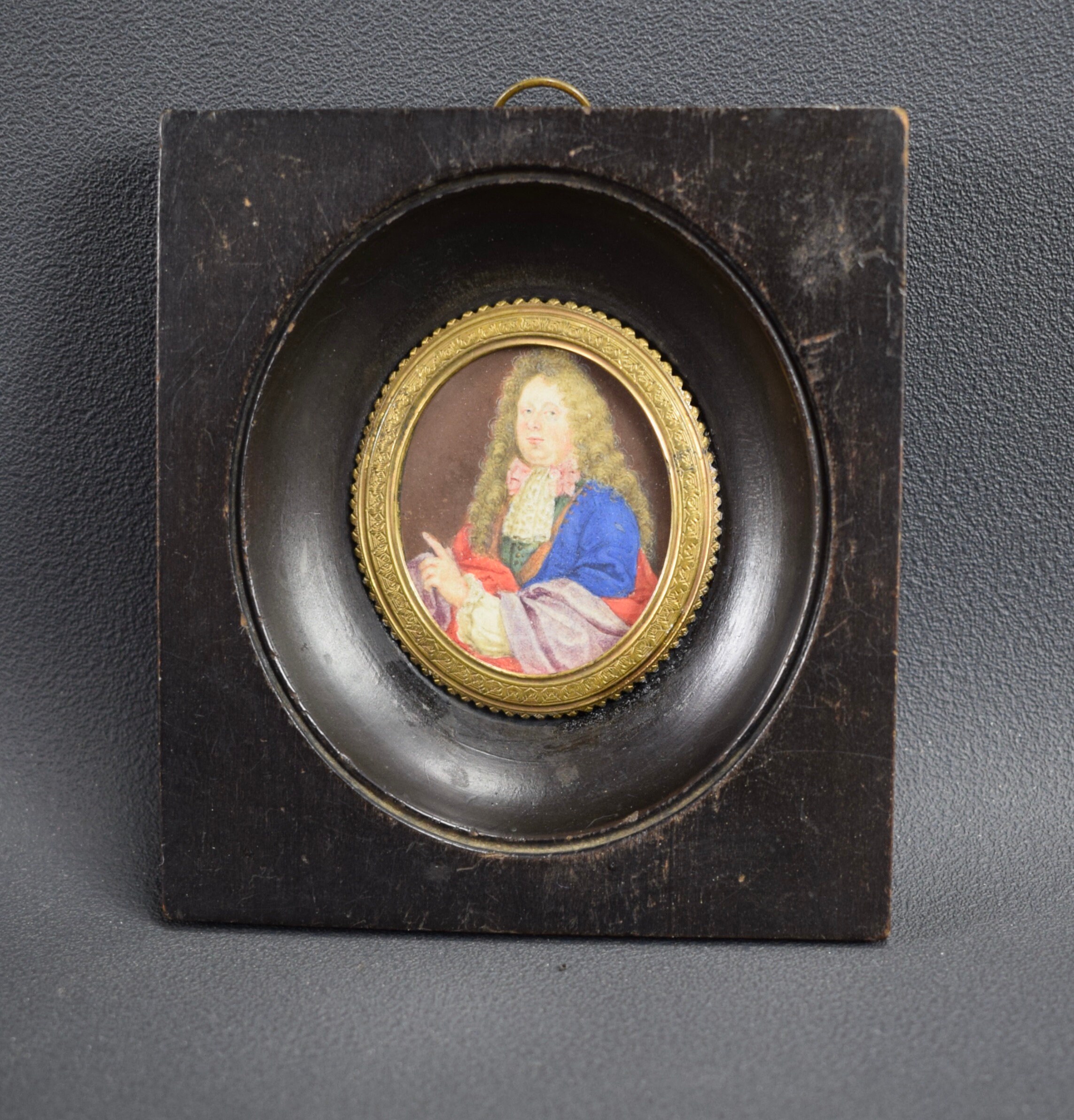 French Antique Miniature Painting on Paper Nobleman 18th 19th - Etsy