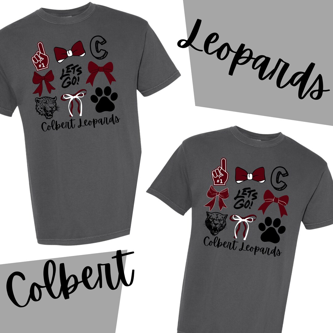 Colbert Leopard W/bows - 2 Mascot Options - Etsy