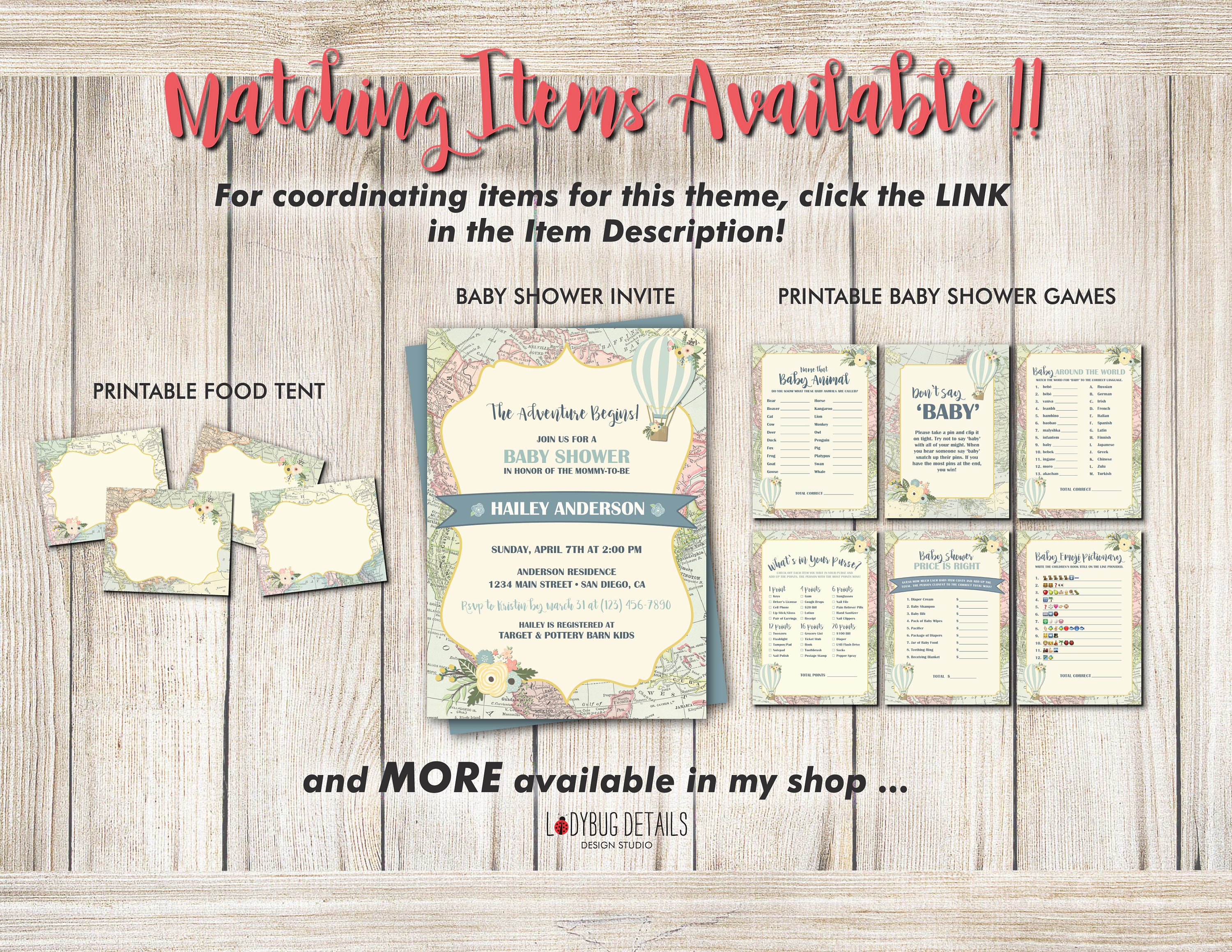 Travel Theme Food Label, Map Food Tents, Travel Baby Shower Food Tent ...