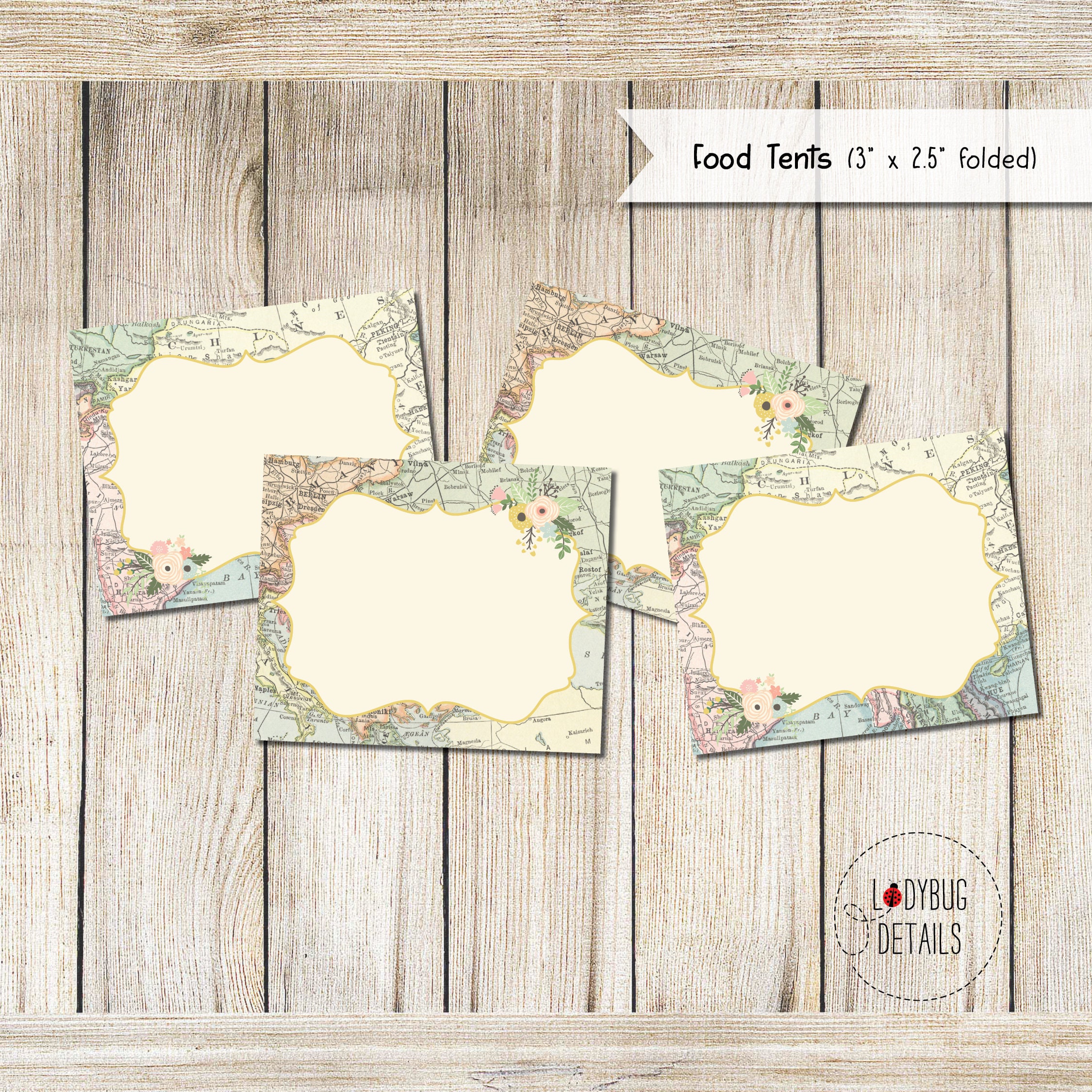 Travel Theme Food Label, Map Food Tents, Travel Baby Shower Food Tent ...