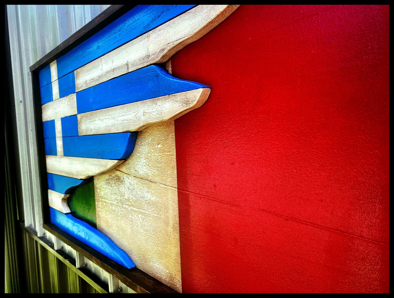 Greek Italian Flag Rustic Greek Flag Rustic Italian Flag - Etsy