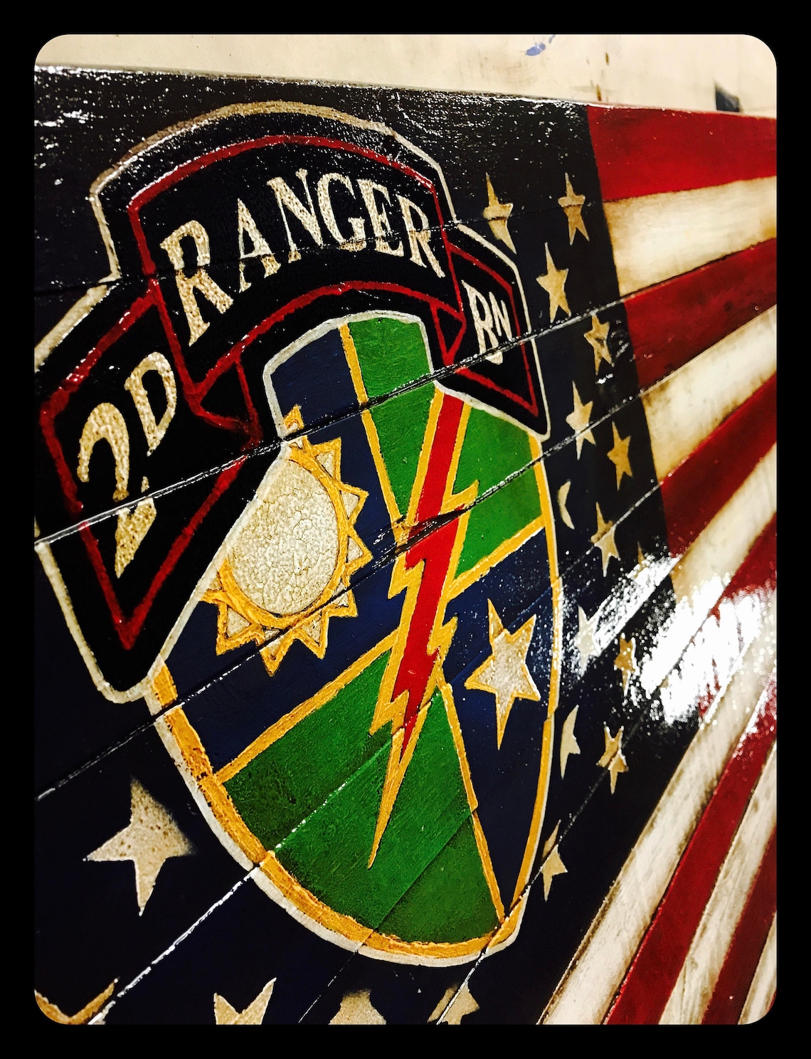Army Ranger American Flag US Army Ranger Flag 2nd Ranger - Etsy