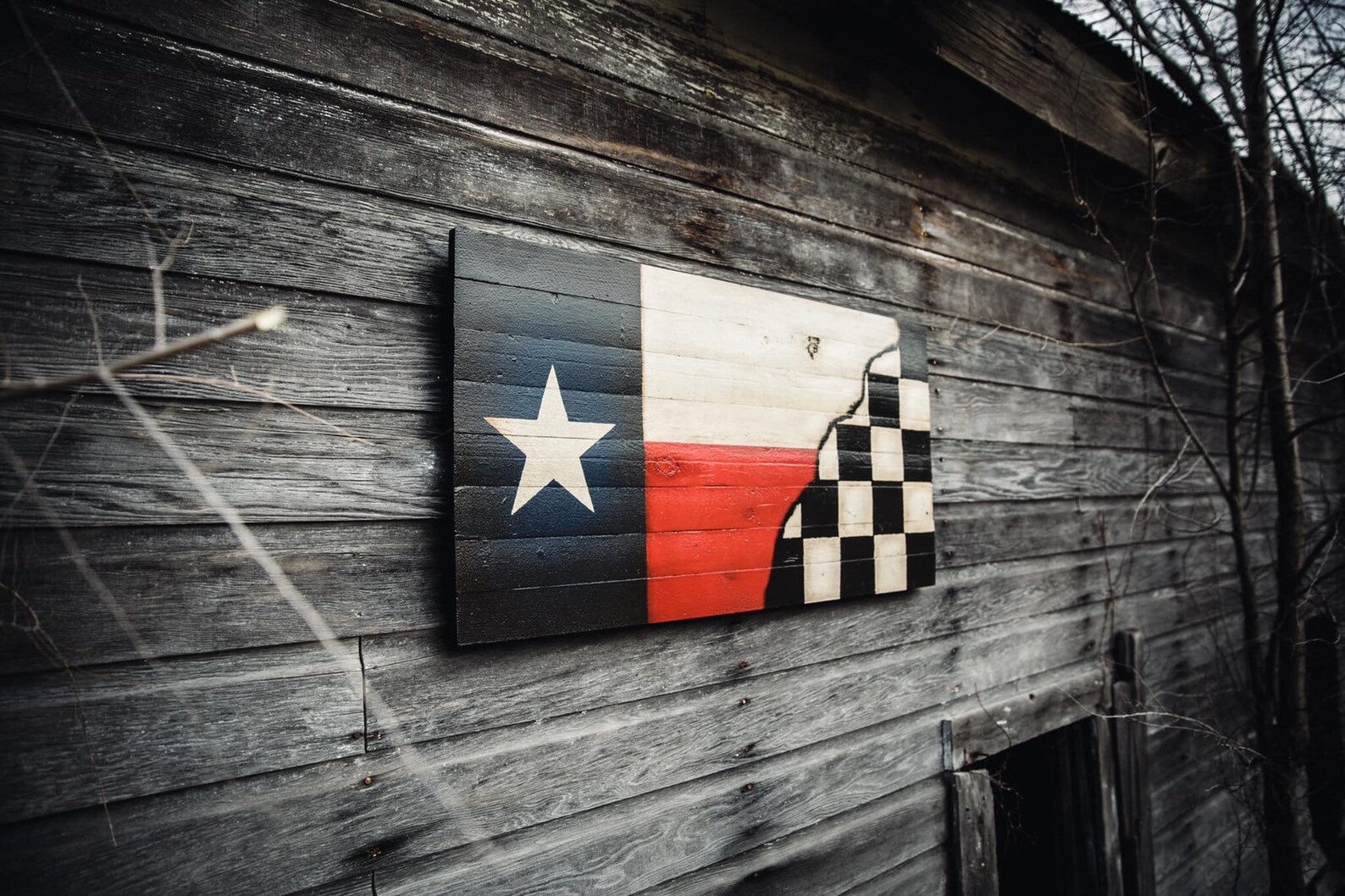 Texas Racing Flag, Texas Checkered Flag, Lone Star Flag, Racing, Rustic ...