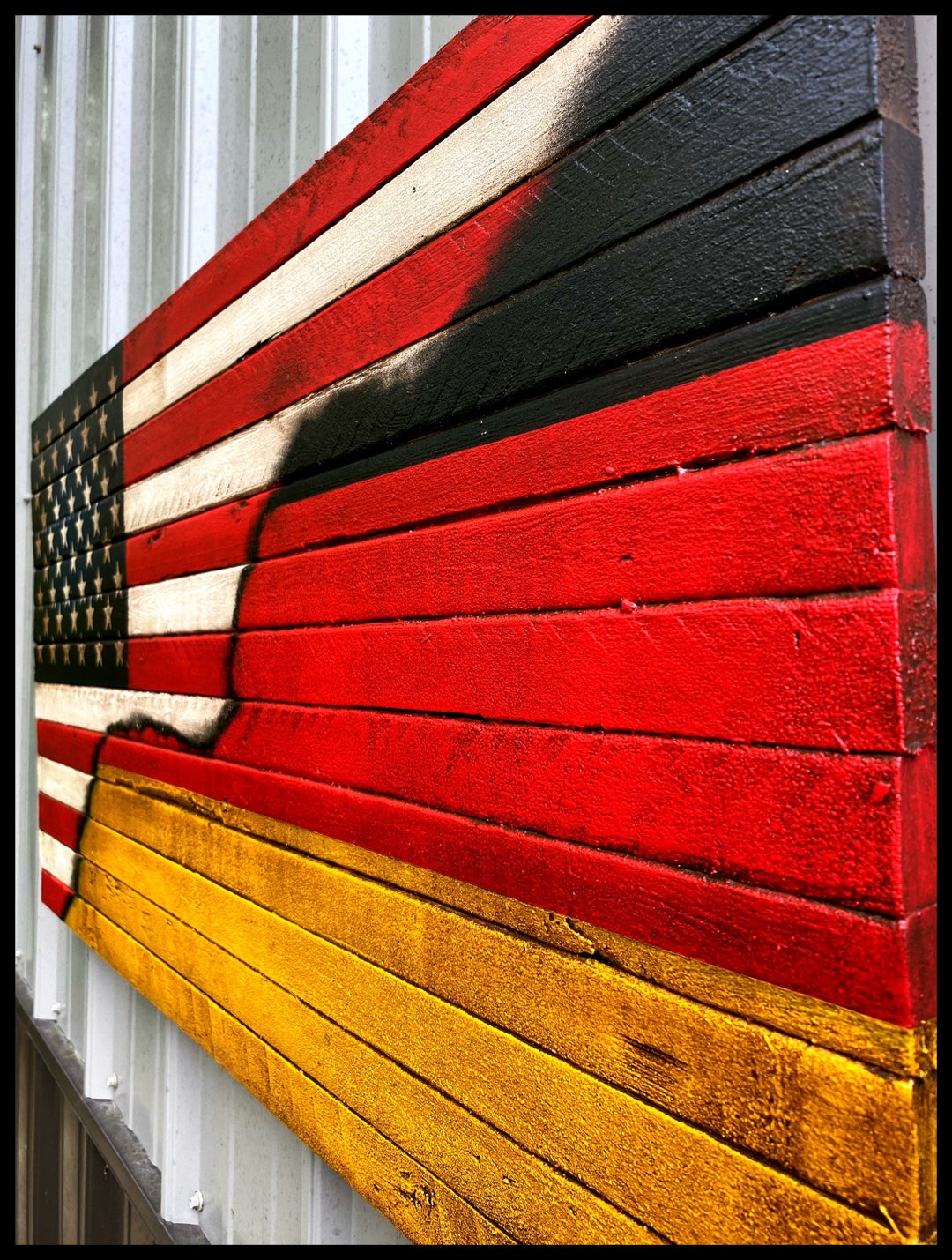 American/german Flag, German Flag, Rustic German Flag, American Flag ...
