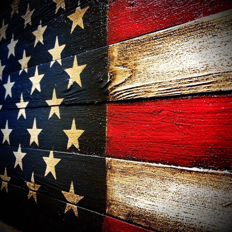 Rustic American Flag - Etsy
