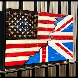 Wooden British Flag, Rustic British Flag, Union Jack Flag, Great ...