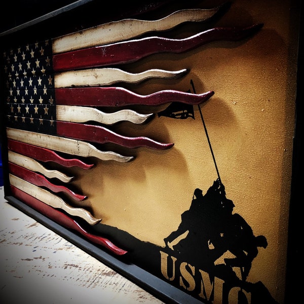 Rustic American Flag - Etsy