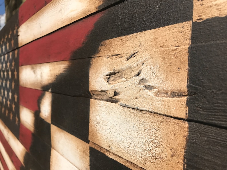 Customized Checkered Flag Rustic American Flag Racing Flag | Etsy