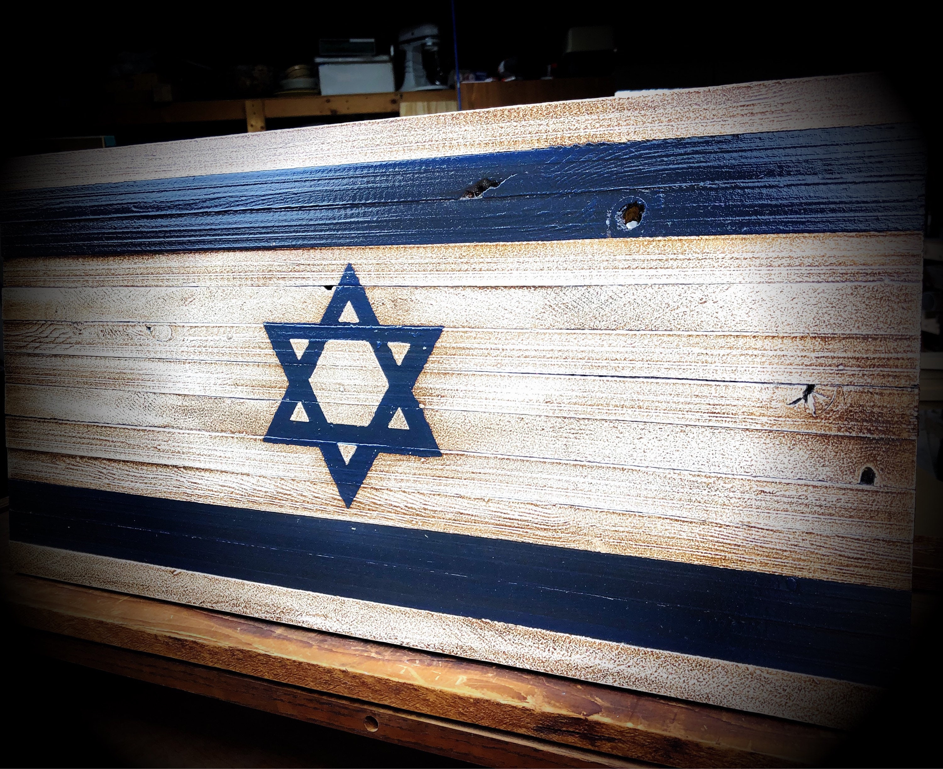 Flag of Zion Israel Flag Rustic Wooden Israel Flag Israel | Etsy