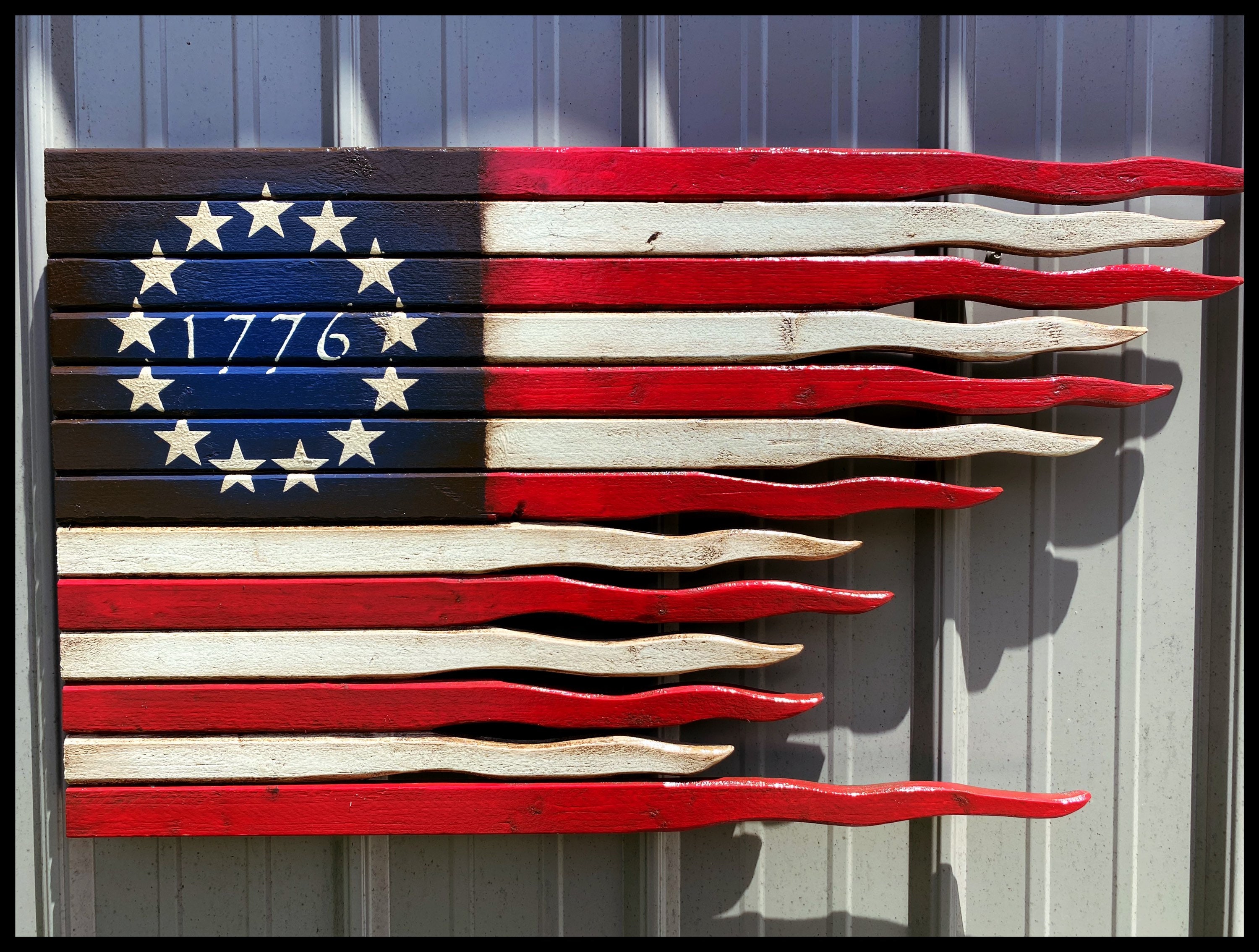 1776 American Flag American Battle Flag Rustic American | Etsy